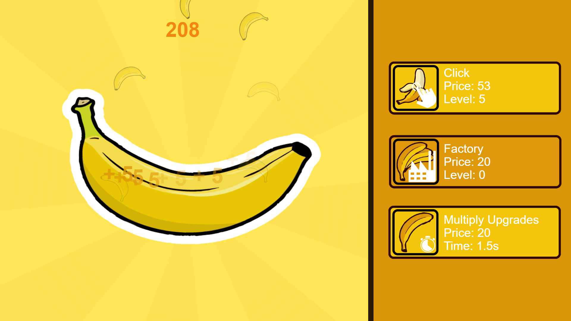 Clicker Banana - HTML 5 Mobile Game by xRenanZx | CodeCanyon